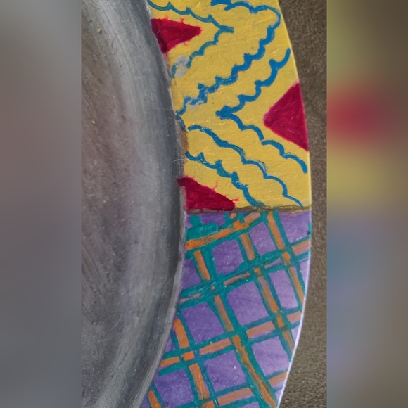 Vintage | Dining | Original Bohemian Handpainted Colorful Wooden Tray ...